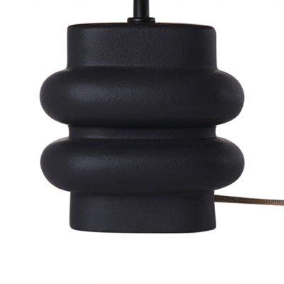 Beliani Boho Table Lamp JUDY Ceramic Black