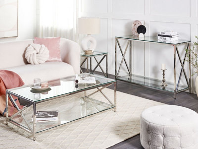 Beliani Glam Coffee Table AUDET Silver