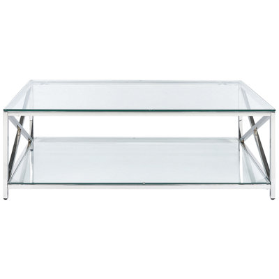 Beliani Glam Coffee Table AUDET Silver
