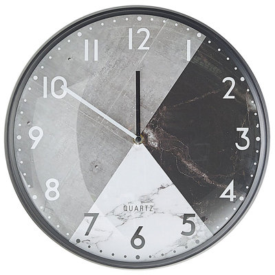 Beliani Industrial Wall Clock DAVOS 33 cm Grey