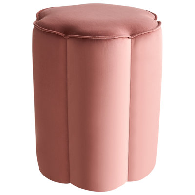 Beliani Minimalist Pouffe TAPPEN Velvet Pink
