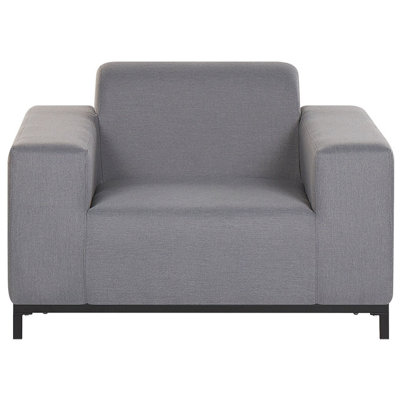 Beliani Modern Armchair ROVIGO Fabric Grey