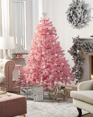 Beliani Modern Christmas Tree FARNHAM Pink