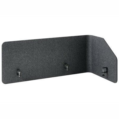 Beliani Modern Desk Screen FOLDY Dark Grey