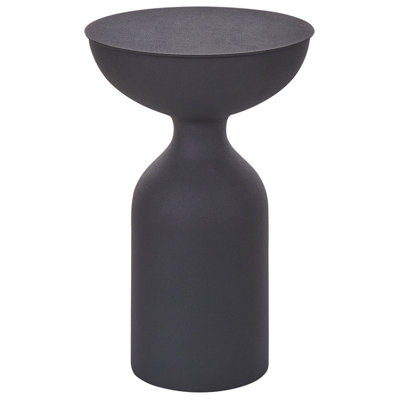 Beliani Modern Metal Side Table Black COTA