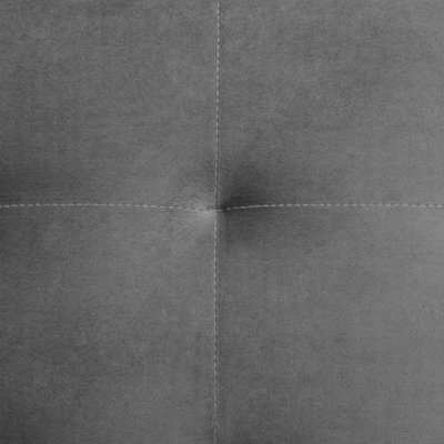 Beliani Modern Ottoman ABERDEEN Grey Velvet