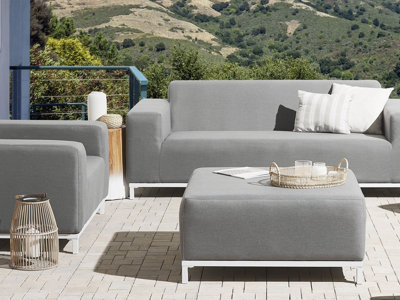 Beliani Modern Ottoman ROVIGO Grey