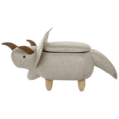 Beliani Modern Stool TRICERATOPS Light Grey