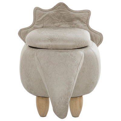 Beliani Modern Stool TRICERATOPS Light Grey