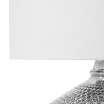 Beliani Modern Table Lamp MADON Glass Silver