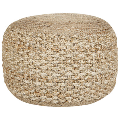 Beliani Pouffe DINNI Jute Beige
