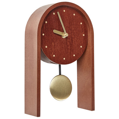 Beliani Retro Clock FERDEN 15 cm Dark Wood