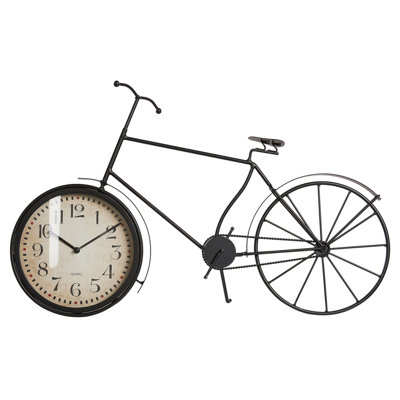 Beliani Retro Clock LILLO 59 cm Metal Black