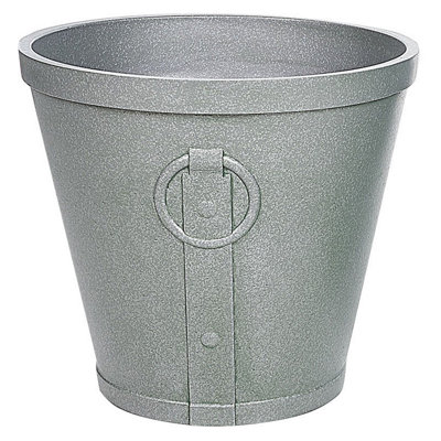 Beliani Rustic Plant Pot VARI 41 cm Grey
