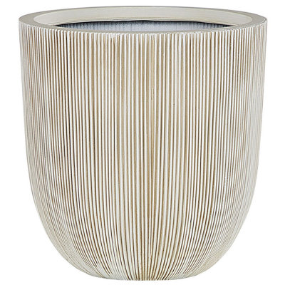 Beliani Scandinavian Plant Pot CHIOS 44 cm Beige