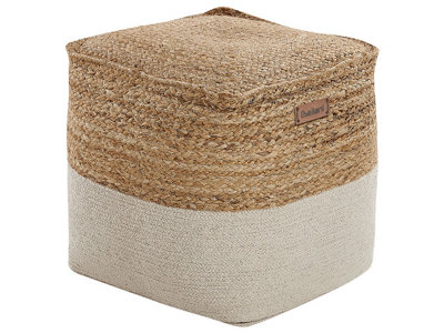 Beliani Scandinavian Pouffe KIRAMA Beige