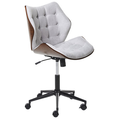 Beliani Traditional Desk Chair LOMPOC Linen Grey
