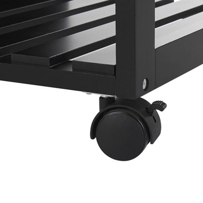 Beliani Traditional Kitchen Trolley BOVES Black