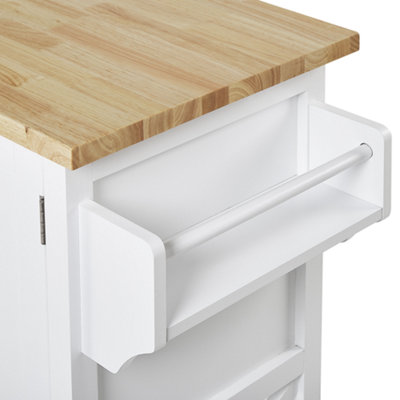 Beliani Traditional Kitchen Trolley MELE White