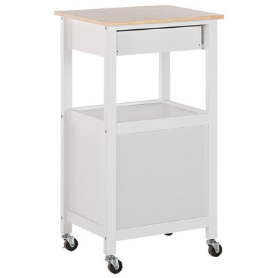 Beliani Traditional Kitchen Trolley SIENA White