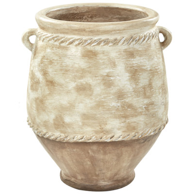 Beliani Traditional Plant Pot CAREX 37 cm Beige