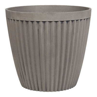Beliani Traditional Plant Pot POKA 36 cm Taupe