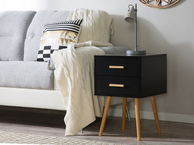 Beliani Traditional Side Table ALABAMA Black