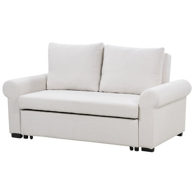 Beliani Traditional Sofa Bed SILDA Light Beige