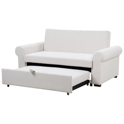 Beliani Traditional Sofa Bed SILDA Light Beige