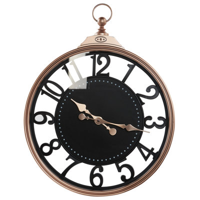Beliani Traditional Wall Clock ALLOZA 44 cm Black