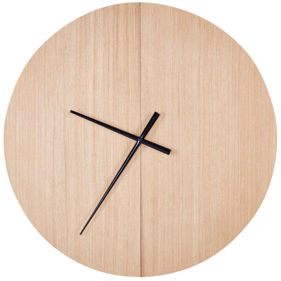 Beliani Traditional Wall Clock CABIC Light Wood