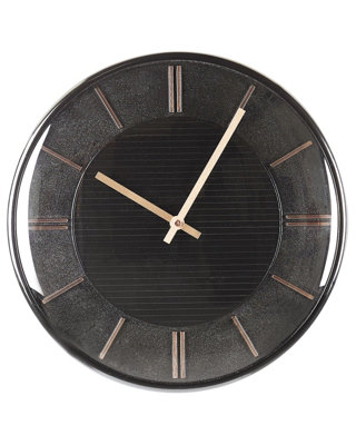 Beliani Traditional Wall Clock DAROCA 34 cm Black