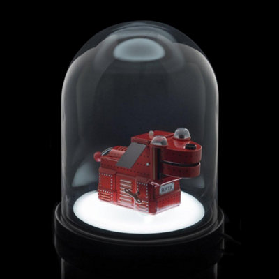 Bell Jar Lamp. USB Powered LED Light with Hand Blown Glass Display Dome