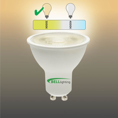 BELL Lighting 5 Pack GU10 LED Bulbs 4.4W 350lm Warm White 3000K, 40W ...