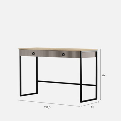 Bella Modern Loft Style 2 Drawers Vanity Dressing Table