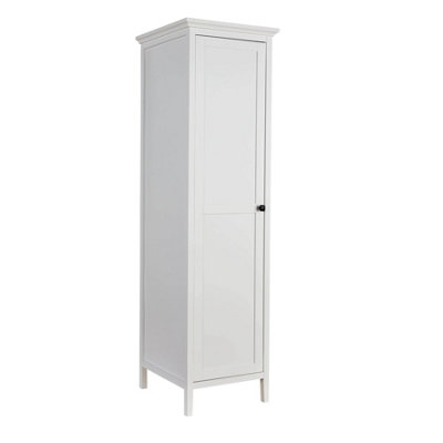 Belle Vue 1 Door Single Wardrobe with Hanging Rail White 179cm H