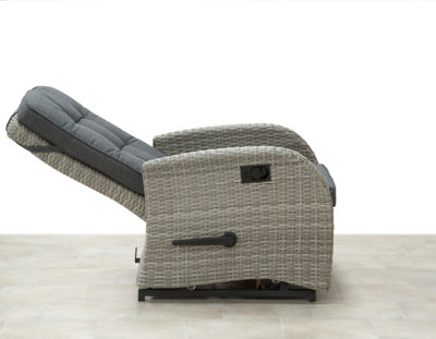 Bellevue Rattan Rocking Garden Chair Set Aluminium Frame