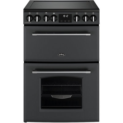 Belling Farmhouse 60E - 444411809 Grey Ceramic Electric Cooker with ...