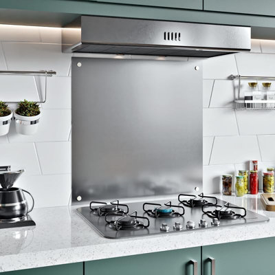 BELOFAY 1mm Thick Stainless Steel Splashback for Kitchen With Golden ...