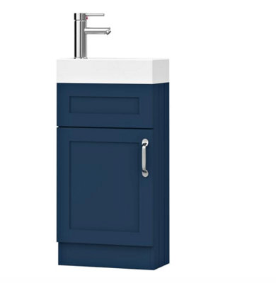 BELOFAY 400mm Bathroom Vanity Units with Basin With White Ceramic ...