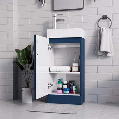 BELOFAY 400mm Bathroom Vanity Units with Basin With White Ceramic ...