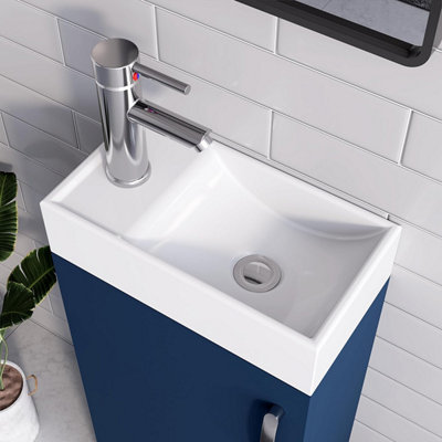 BELOFAY 400mm Bathroom Vanity Units with Basin With White Ceramic ...