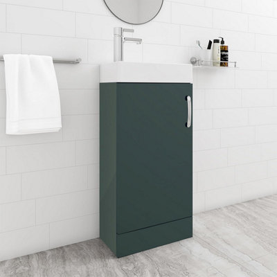 BELOFAY 400mm Bathroom Vanity Units with Basin, With White Ceramic ...