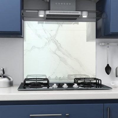 BELOFAY 50x60cm Greenish White Marble Tempered Heat Resistant Glass ...