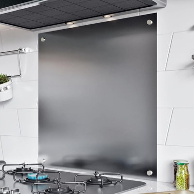 BELOFAY 600x550MM Stainless Steel Splashback for Kitchen With Brush ...