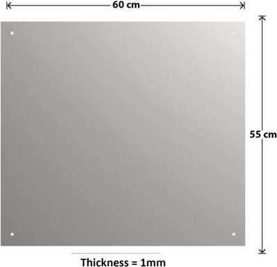 BELOFAY 60x55cm 1mm Thick Stainless Steel Splashback for Kitchen With ...