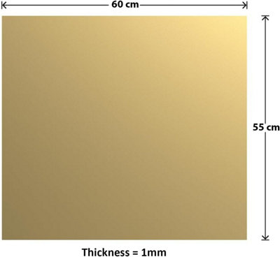 BELOFAY 60x55cm 1mm Thick Stainless Steel Splashback for Kitchen With ...