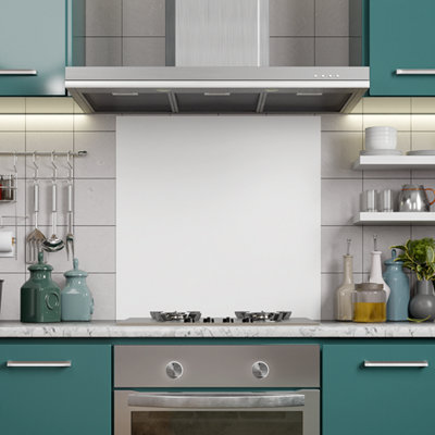 BELOFAY 60x65cm 1mm Thick Stainless Steel Splashback for Kitchen, White ...