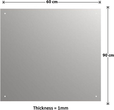 BELOFAY 60x90cm 1mm Thick Stainless Steel Splashback for Kitchen With ...