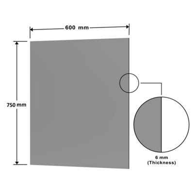 BELOFAY Grey Glass Splashback for Kitchen 6mm Tempered Glass Heat ...